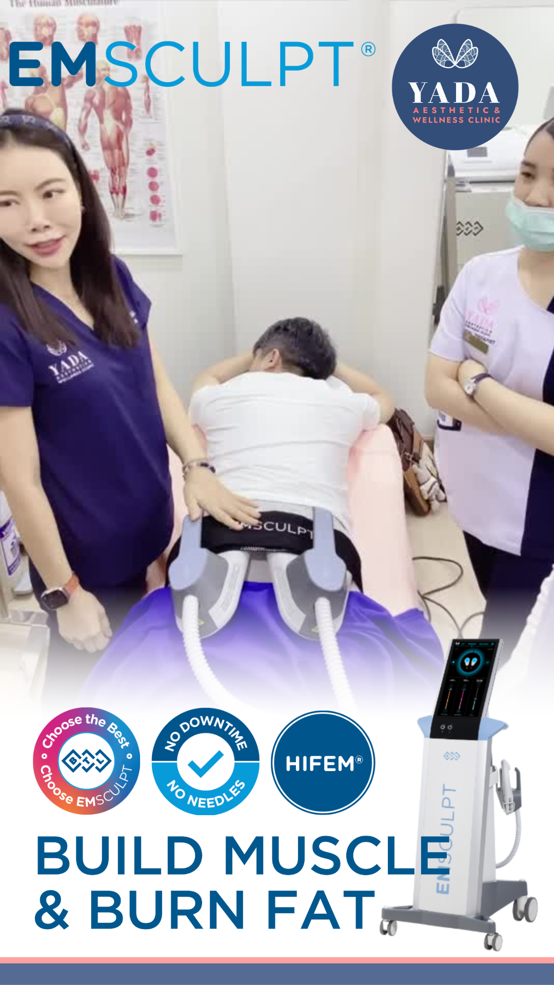 Body Sculpting by EmSculpt ปั้นกล้ามเนื้อ Yada Clinic Pattaya, Thailand ...