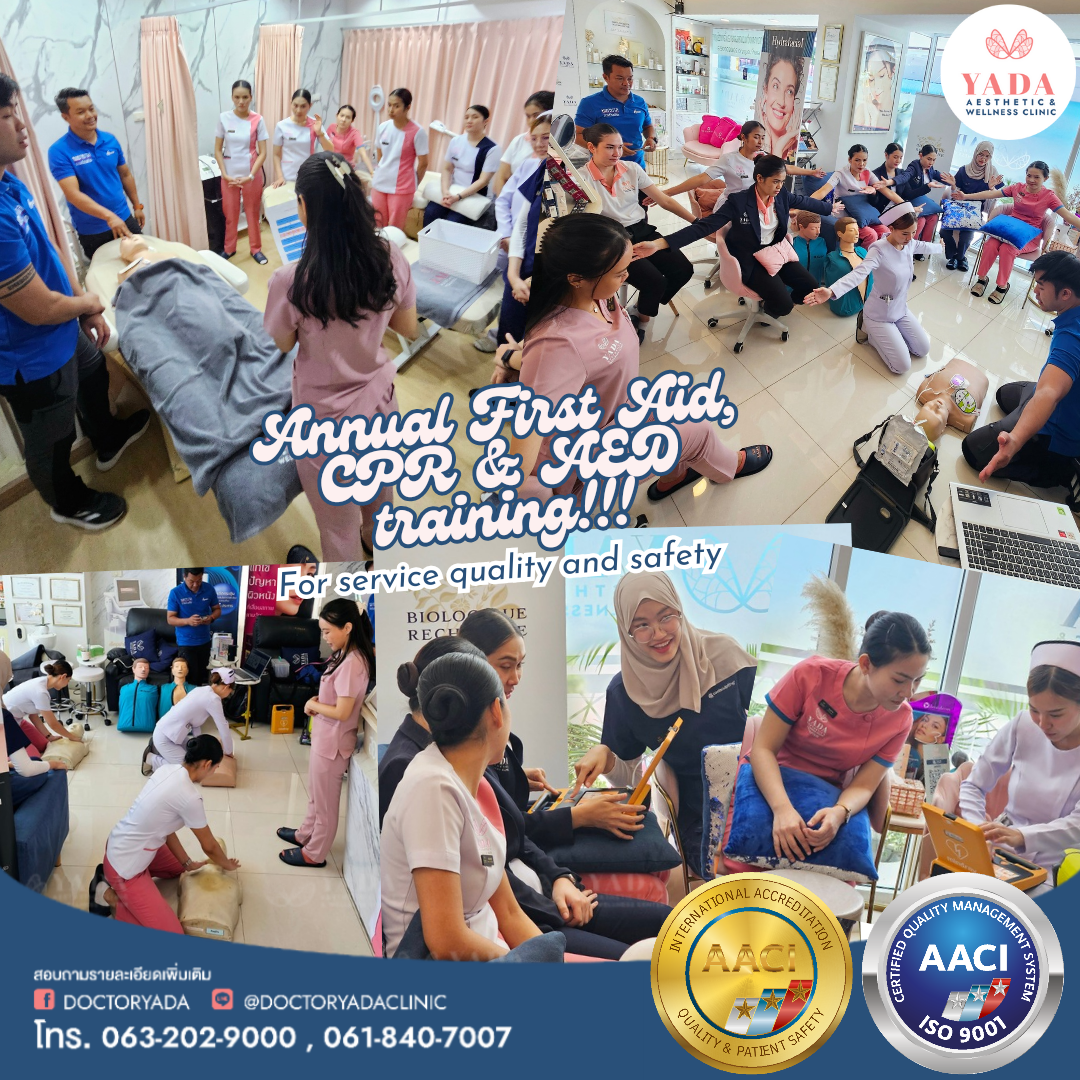 Annual First Aid, CPR & AED training Yada Clinic Pattaya Thailand. | Doctor Yada Clinic Pattaya
