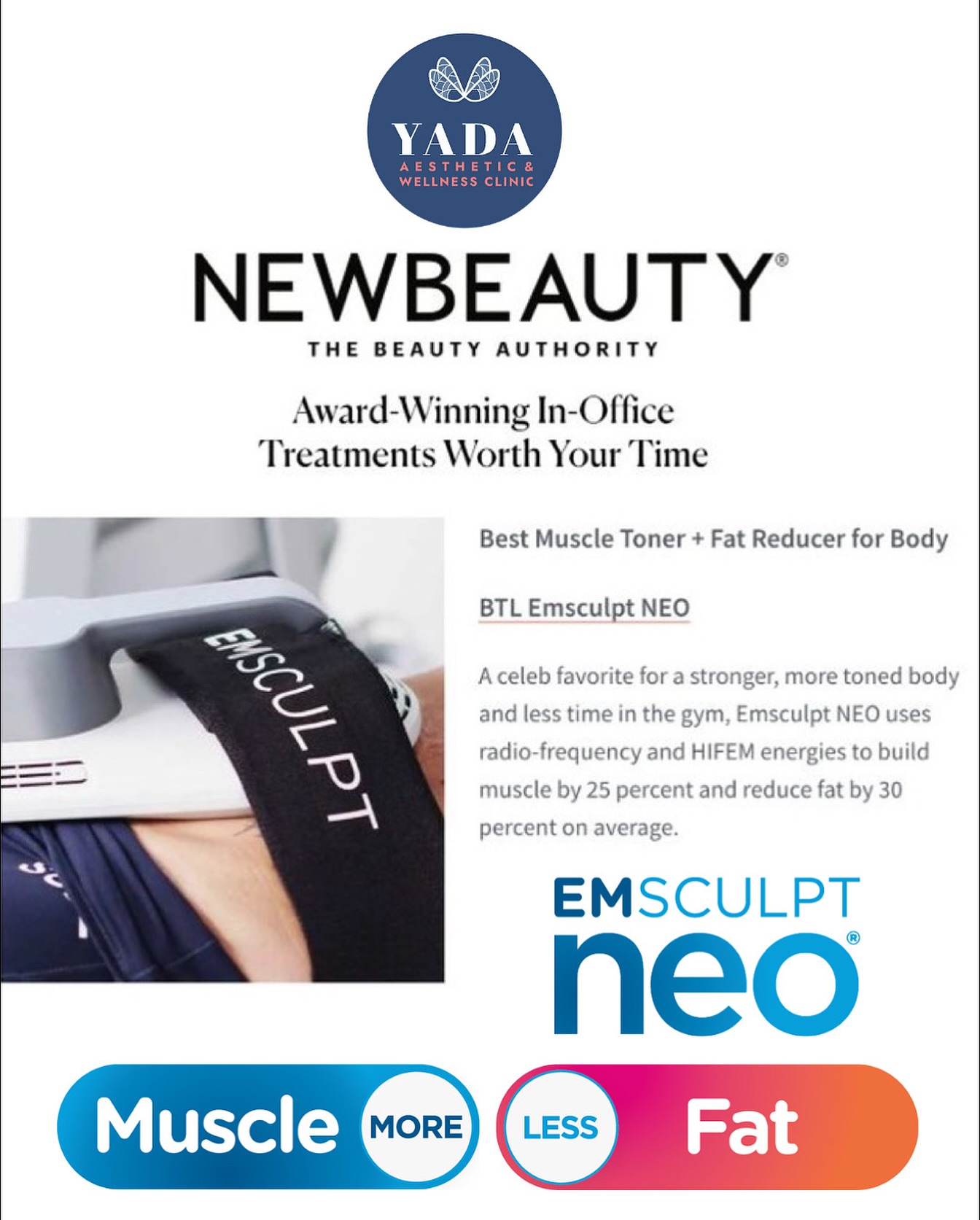 EmSculpt Neo, Body transformation, award winning @ Yada Clinic Pattaya ...